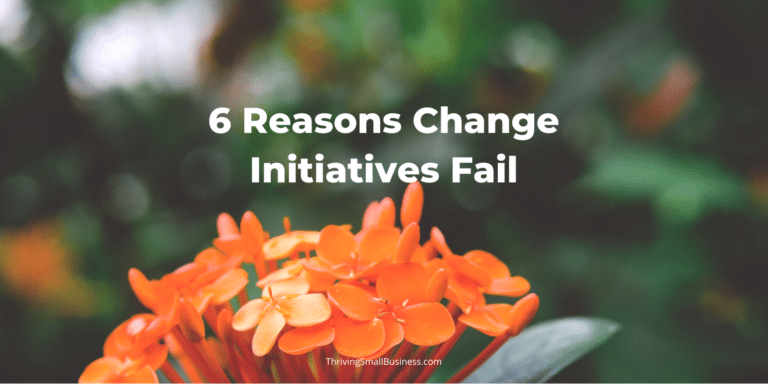 6 Reasons Change Initiatives Fail - The Thriving Small Business