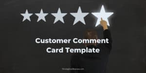 Free Customer Comment Card Template